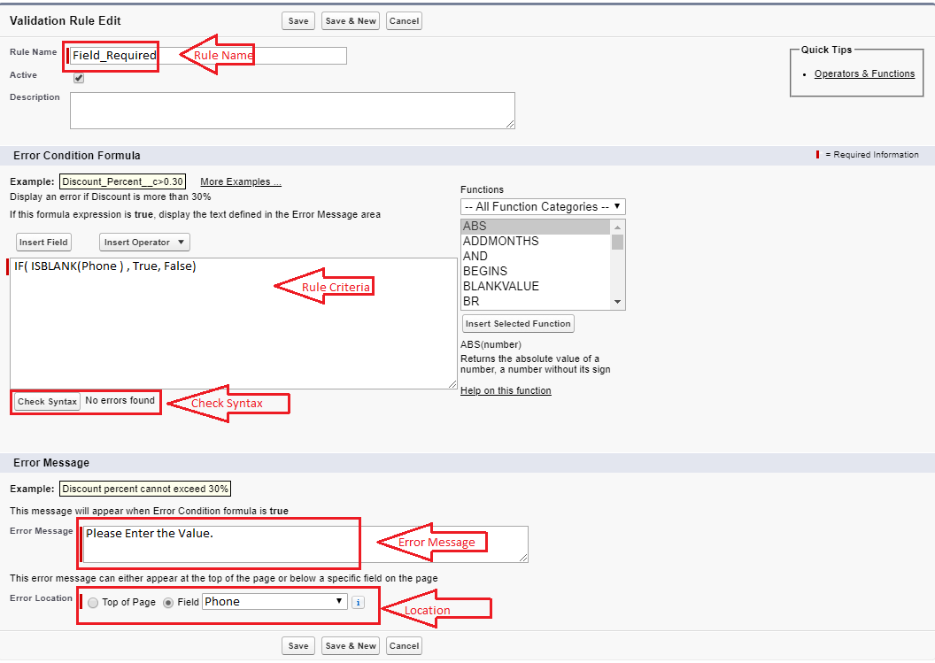 How To Write A Validation Rule In Salesforce